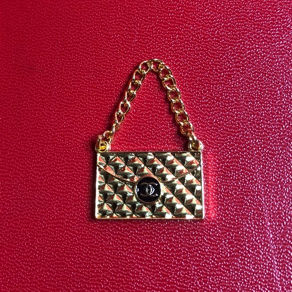 Accessories | Chanel Stamped Zipper Pull Purse Charm | Poshmark